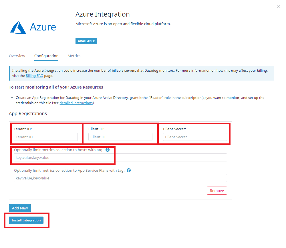 DatadogとAzure接続してリソース取得 | Li-akb-branch-office