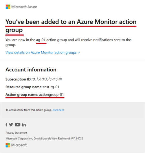 Azure Monitorのアクショングループ作成からテスト通知までの手順 | Li-akb-branch-office