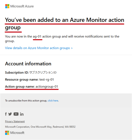 Azure Monitorのアクショングループ作成からテスト通知までの手順 | Li-akb-branch-office